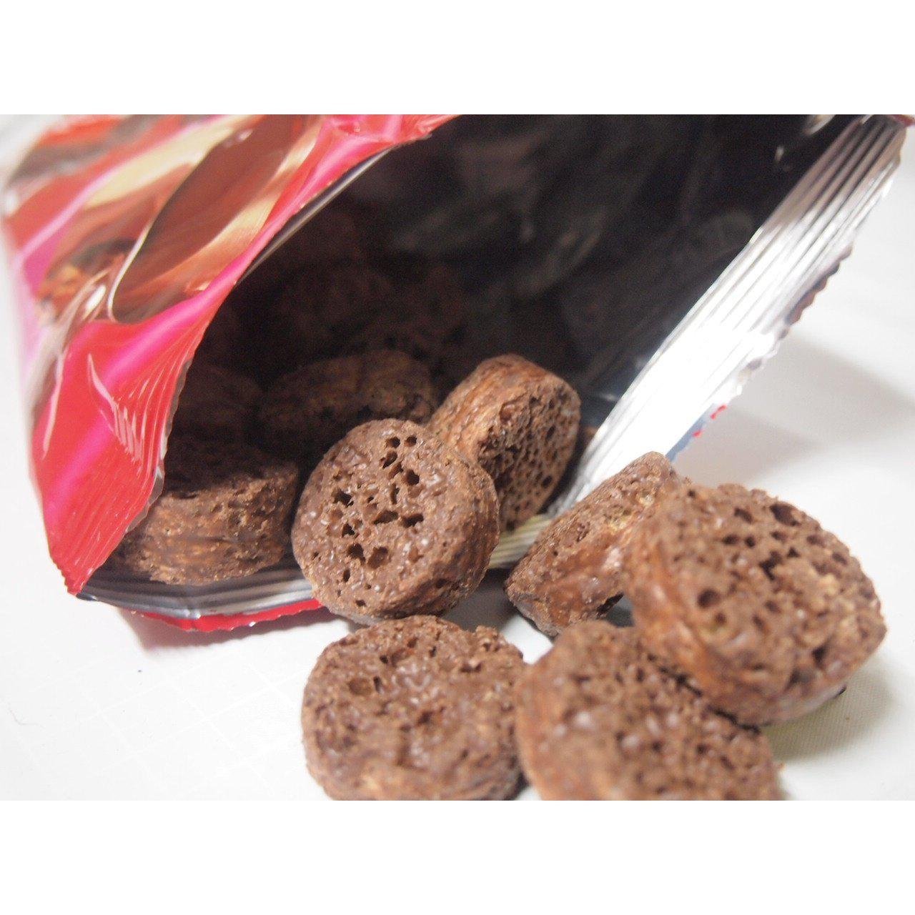 Riska Shittori Choco Chocolate Corn-Puffs Snack 80g (Pack of 15 ...